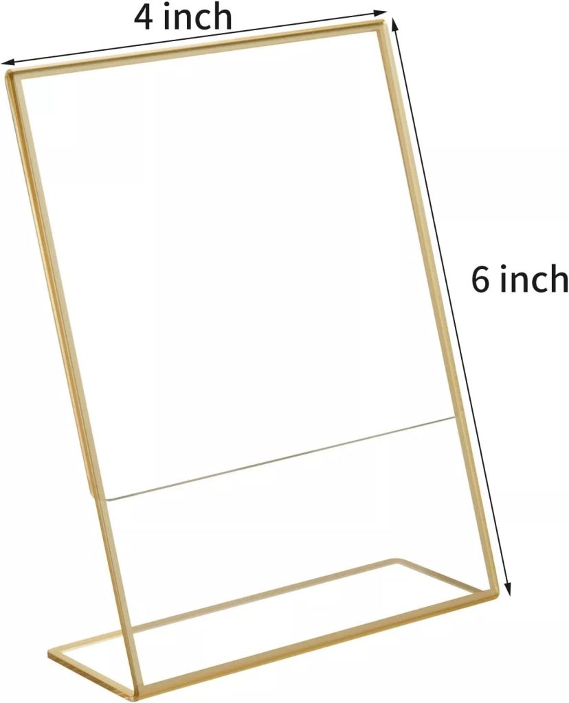 Gold Trimmed Standing Photo Frames - Decorative Gold